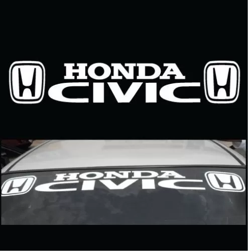 Honda Civic Logo Windschutzscheiben Vinyl Aufkleber Emblem Fahrzeuggrafik